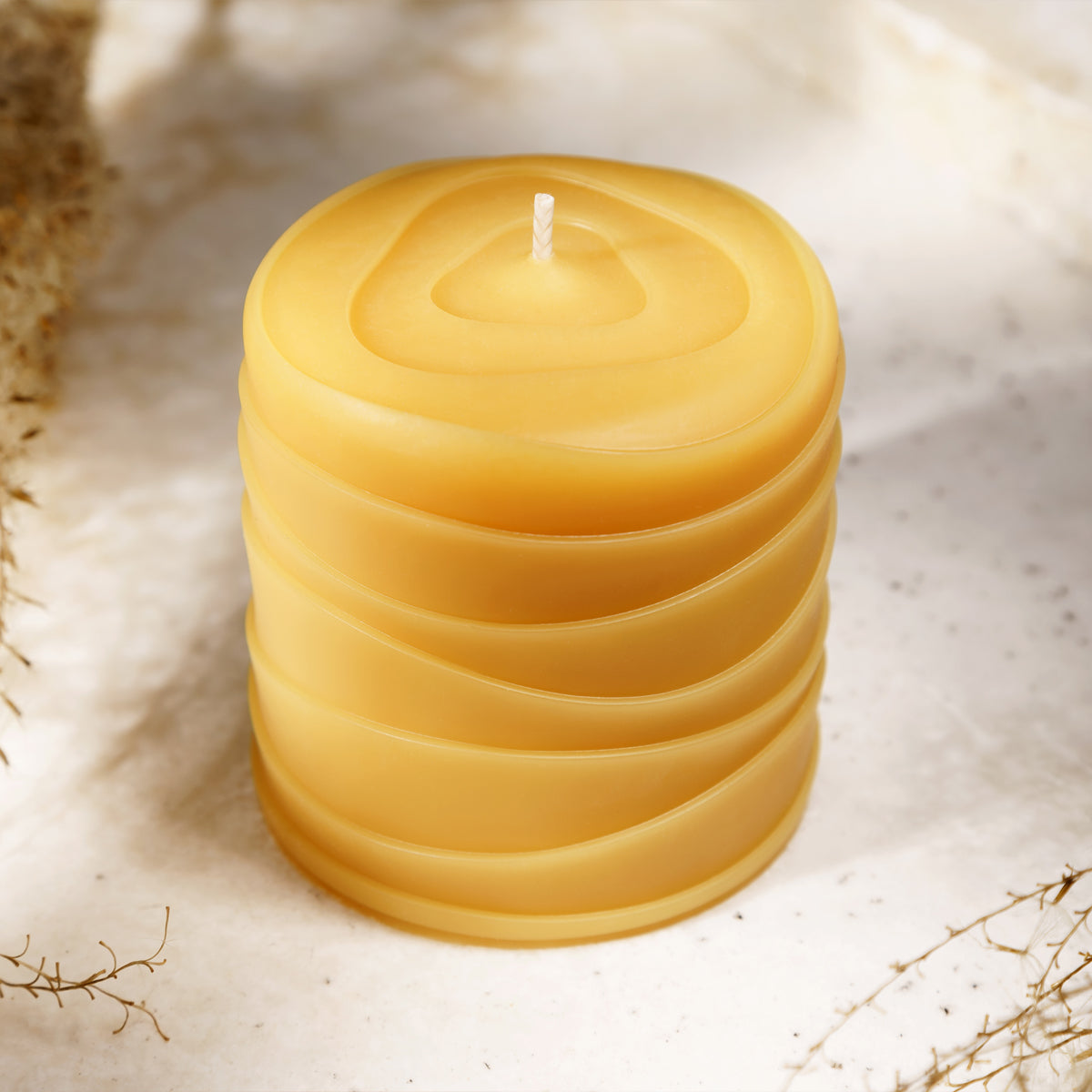 Oasis 3"x3" Pure Beeswax Pillar Candle – BC Candles